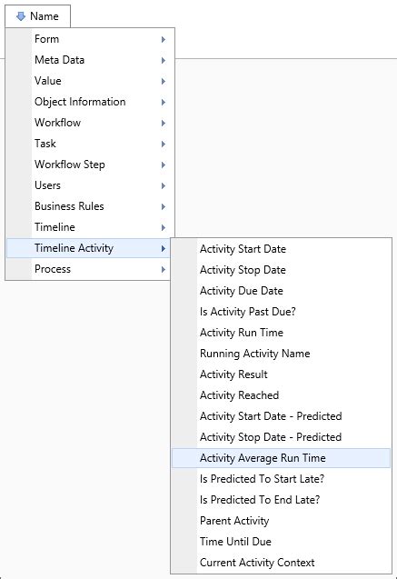 timeline activity system variables