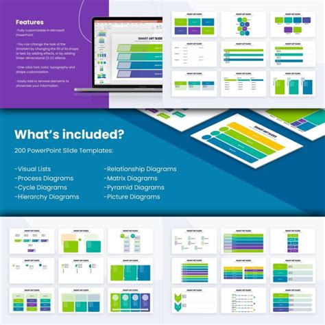 Smart Art Powerpoint Templates Infographics Easy To Edit Compatible