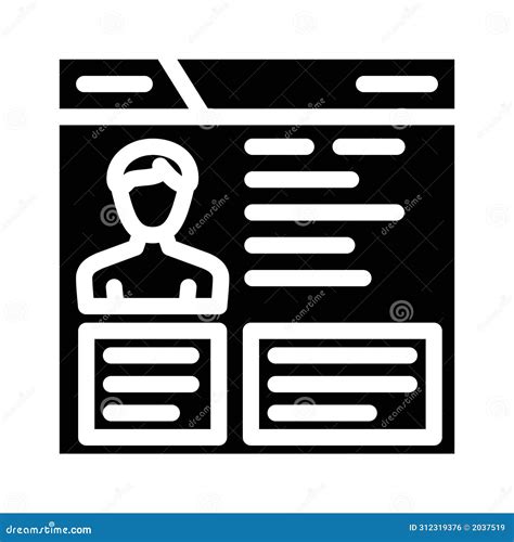 Persona Ux Ui Design Glyph Icon Vector Illustration Stock Vector