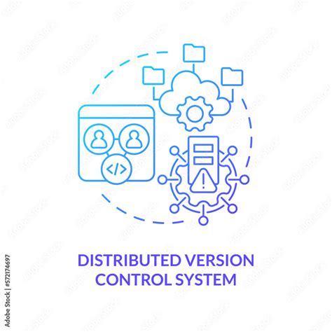 Distributed Version Control System Blue Gradient Concept Icon Share