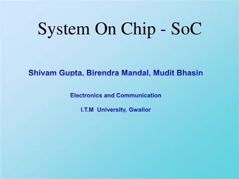 System On Chip Soc