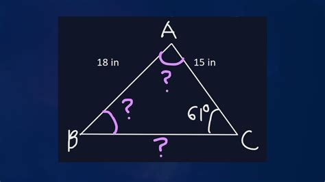 Finding Missing Sides And Angles With Law Of Sines Random Geometry