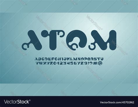 Modern Font Trendy Futuristic Alphabet Royalty Free Vector