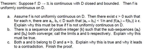 solved theorem suppose f d rightarrow r is continuous with