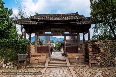 苍坡村门台古建筑古村落国内旅游景点旅游景点摄影素材汇图网