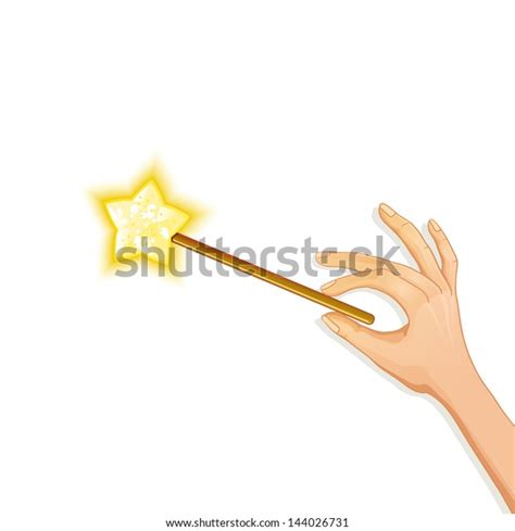 Hand Holding Magic Wand Eps10 Stock Vector Royalty Free 144026731