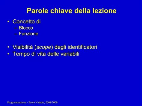 06 Programmazione Scope Variabili PDF