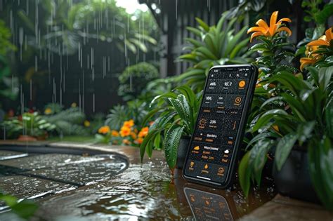 Weather Forecast App Interface A Smartphone Interface Premium Ai