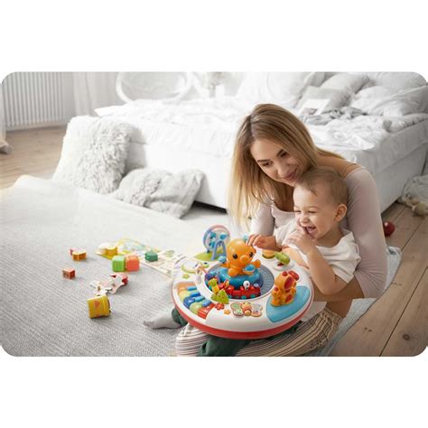 Интерактивна бебешка маса 9 в 1 Isp Със светлини и звуци Автоматично влакче Въртележка