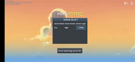 Server Id Error General Discussion Pokemmo