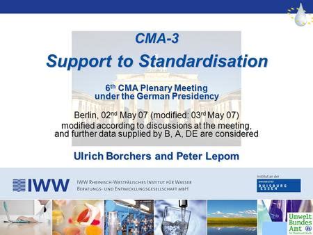 CMA-1 activity Berlin – 2 May ppt download