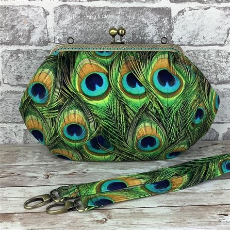 Peacock Feather Bag Etsy Uk