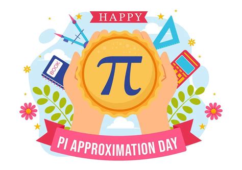 Pi Approximation Day Illustration With Mathematical Constants Or Baked