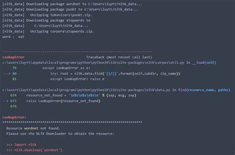 [solution] nltk download