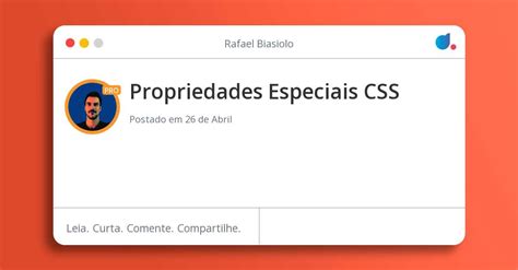 Propriedades Especiais CSS