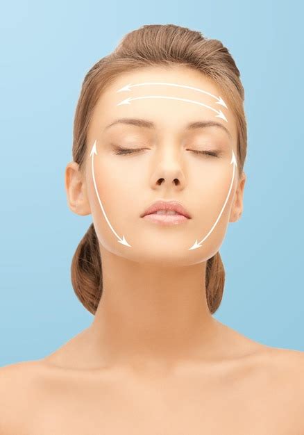 Concepto de salud belleza medicina hermosa mujer lista para la cirugía estética Foto Premium