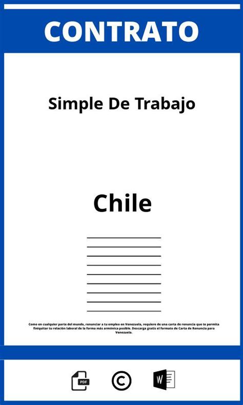 Contrato Simple De Trabajo Chile 2025