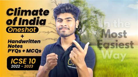 Climate Of India Icse Class 10 2023 Most Important Questions Pyq One Shot Youtube