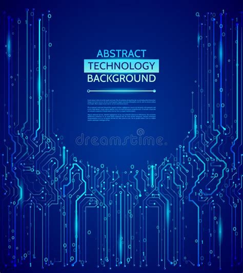 Computer Communication Cybernetic Element Stock Vector Illustration Of Digital Abstract