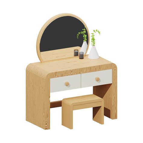3d Wooden Dressing Table 21360200 Png