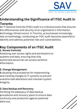 Conducting An ITGC Audit In Toronto Key Considerations Pdf