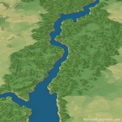 City Terrain Height Map Stable Diffusion Online
