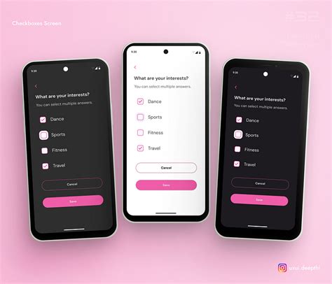 Checkboxes Screen Daily Ui Challenge 3290 By Deepthi N Anekal On