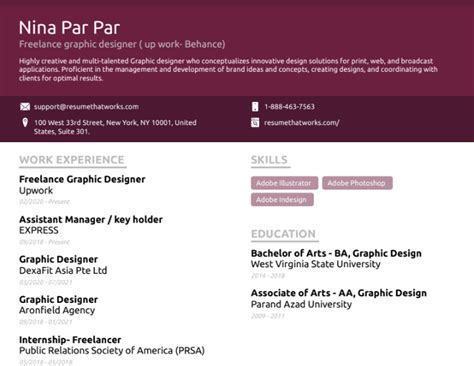 Download Free Freelance Graphic Designer Resume Template On