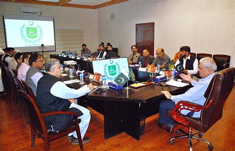 Federal Ombudsman Of Pakistan Ejaz Ahmed Qureshi Presiding Over Meeting Of Heads Of Federal