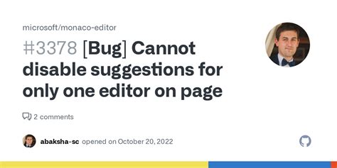 Bug Cannot Disable Suggestions For Only One Editor On Page · Issue