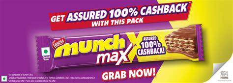 Free Munch Chocolate Get Assured 100 Cashback Nvtechmania