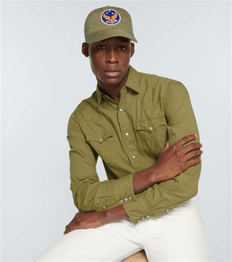 Rrl Embroidered Cotton Cap Rrl