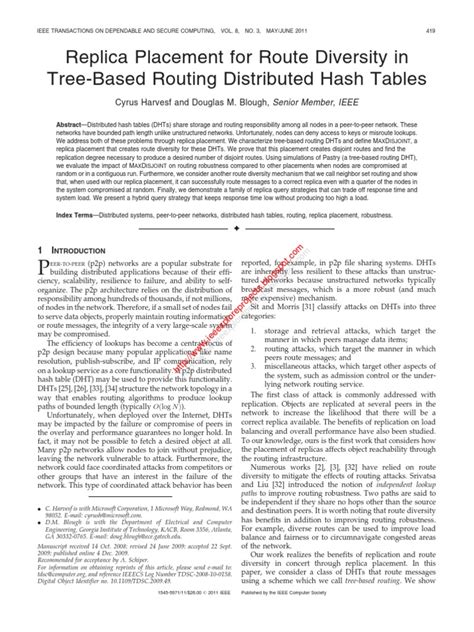 pdf replica placement for route diversity in trees based routing