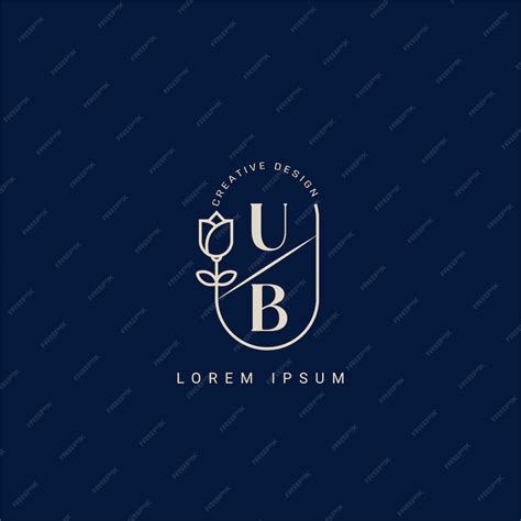Premium Vector Letter Ub Or Bu Creative Logo With Beauty Floral Concept Premium Vector