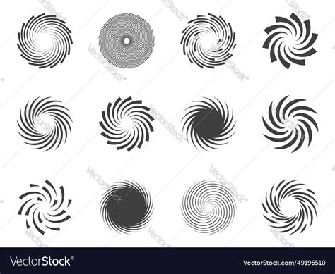 Spiral And Swirl Motion Twisting Circles Design Vector Image