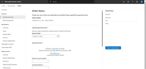 Make A Payment To Buy Or Renew A Microsoft Action Pack Partner Center Microsoft Learn