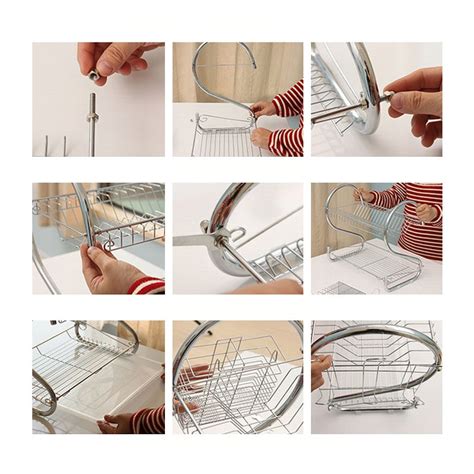 Rak Piring Susun Stainless Steel Two Layer Dish Drainer Jadi Store
