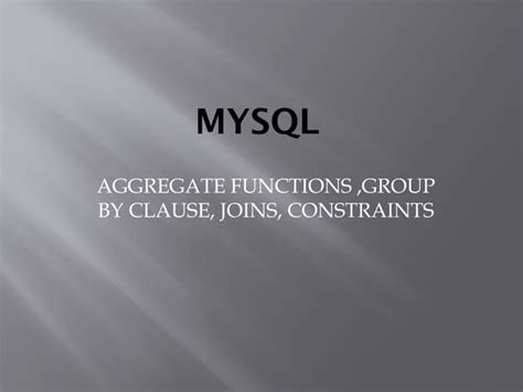 Basic Concepts Of Sql For Class Xi And 12 Cbse Board Pptx