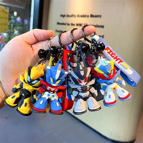 3d Movie Transformer Robot Key Chains Silicone Bumblebee Optimus