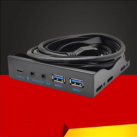 Usb Front Panel For Pc Usb32 Gen2 10gbps Type C 19pin 2port Usb30 Hub
