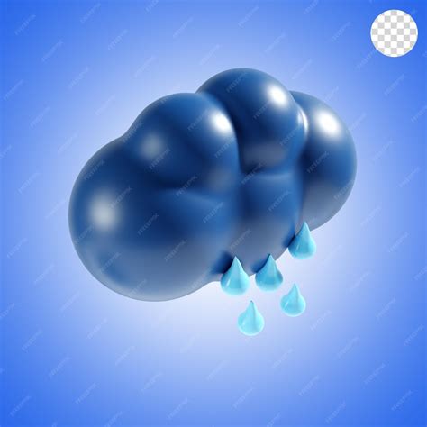 Premium Psd Bad Weather Icon 3d Render