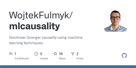 github wojtekfulmyk mlcausality nonlinear granger causality using