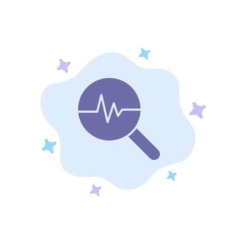 Graphic Info Graphics Graph Search Chart Blue Icon On Abstract Cloud