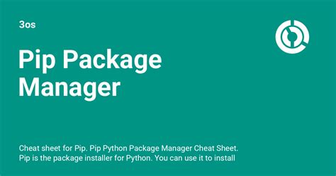 Pip Package Manager 3os
