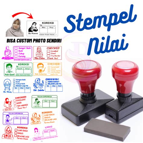 Jual Stempel Penilaian Guru Reward Paud Tk Sd Smp Smk Sudah Di Isi Tinta Shopee