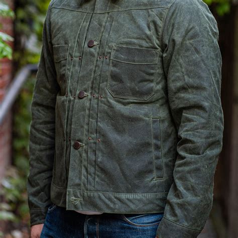 Freenote Cloth Waxed Riders Jacket Olive Franklin And Poe