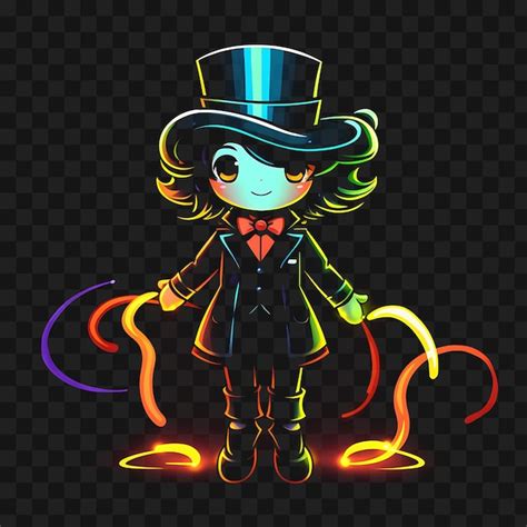 Premium Psd Tshirt Design Of Whimsical Chibi Boy With A Top Hat And