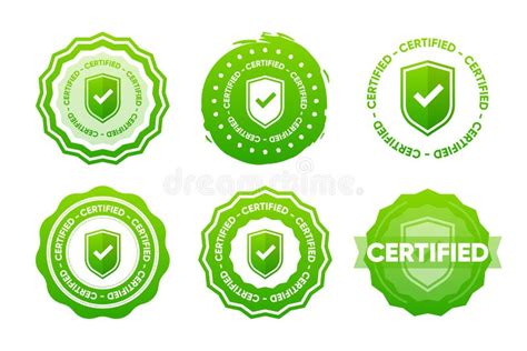 Certified Stamp Seal Collection Green Seal Of Origin And Quality