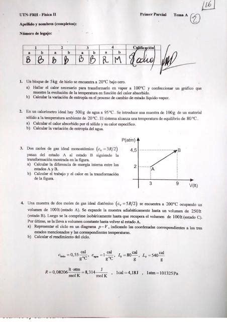 Primer Parcial Física 2 y ejercicios resueltos Física Física