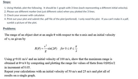 Solved Steps Using Matlab Plot The Following It Should Chegg